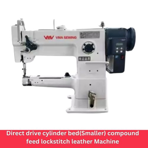 Direct drive cylinder bed compound Feed lockstitch leather Machine